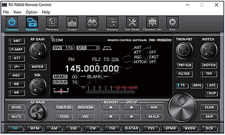 ICOM RS-R8600 | Fernsteuersoftware Icom IC-R8600 SDR